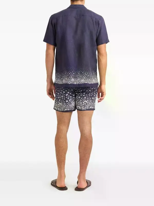 Orlebar Brown Maitan Floral-print Linen Shirt - Blue