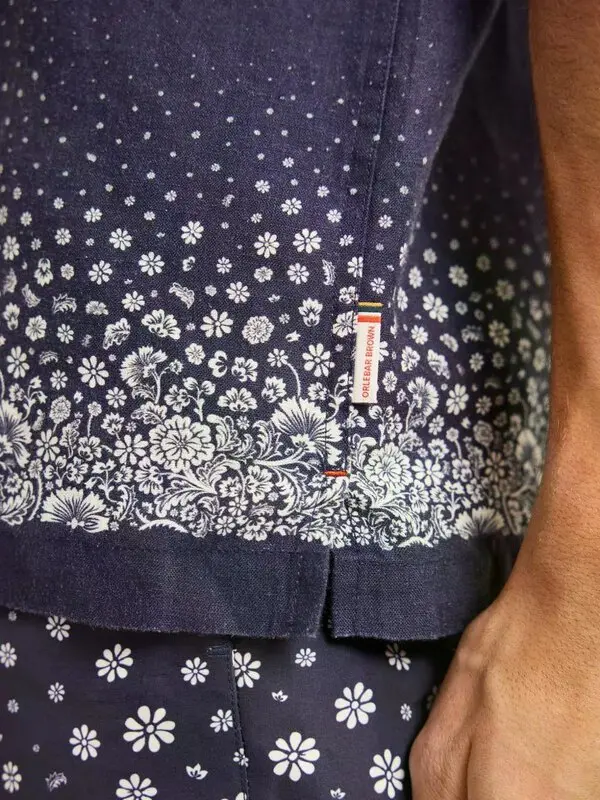 Orlebar Brown Maitan Floral-print Linen Shirt - Blue