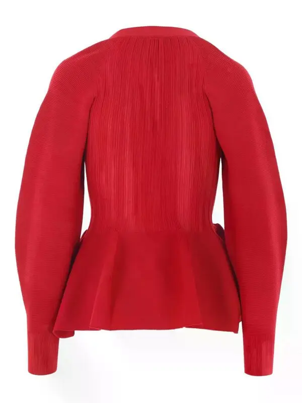CFCL Ribbed Knit Peplum Cardigan