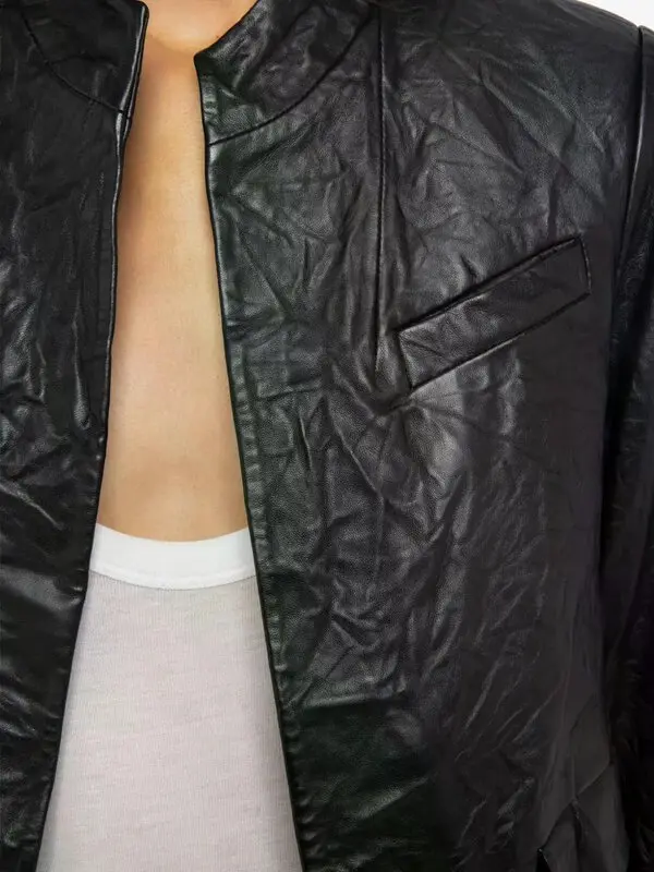 Zadig&Voltaire Crinkle Leather Blazer - Black