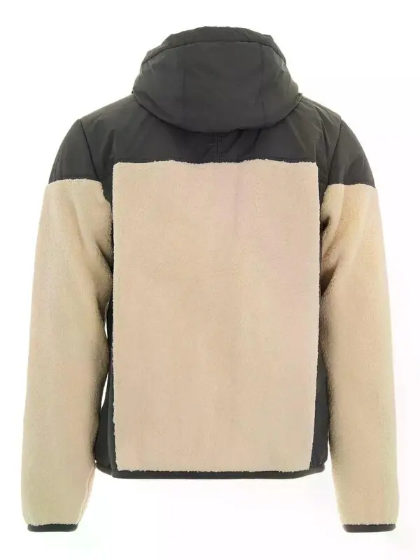 K-WAY Hooded Fleece-paneled Jacket - Neutrals