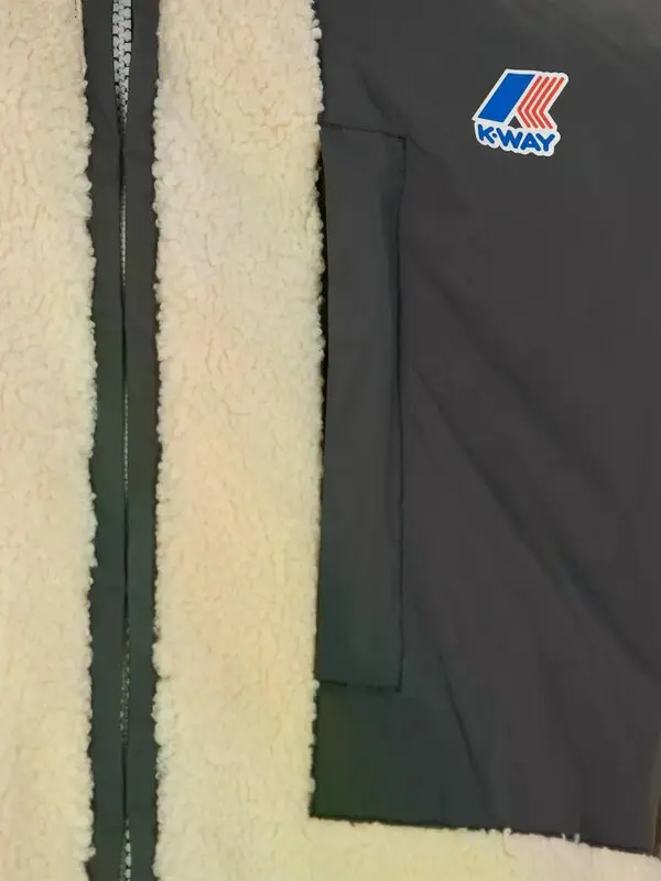 K-WAY Hooded Fleece-paneled Jacket - Neutrals