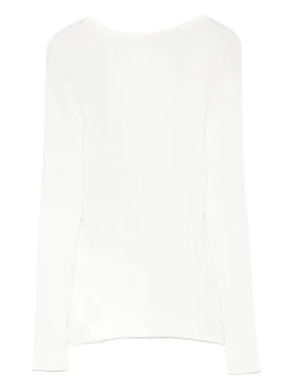 Akris Ribbed V-neck Top