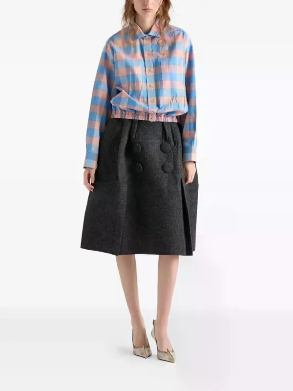 Prada Checked Poplin Shirt - Blue
