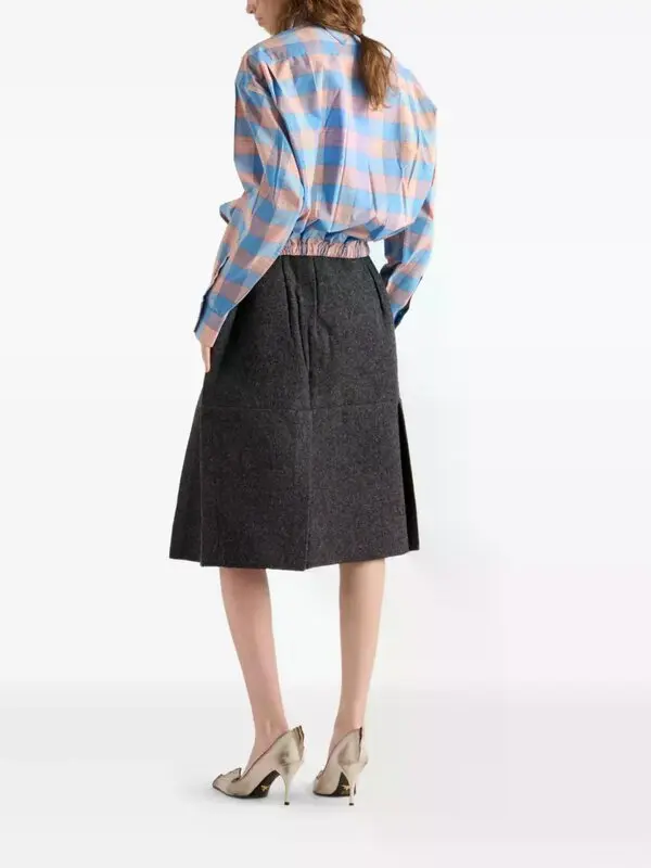 Prada Checked Poplin Shirt - Blue