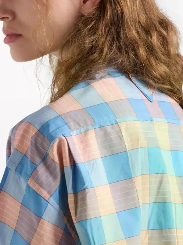 Prada Checked Poplin Shirt - Blue