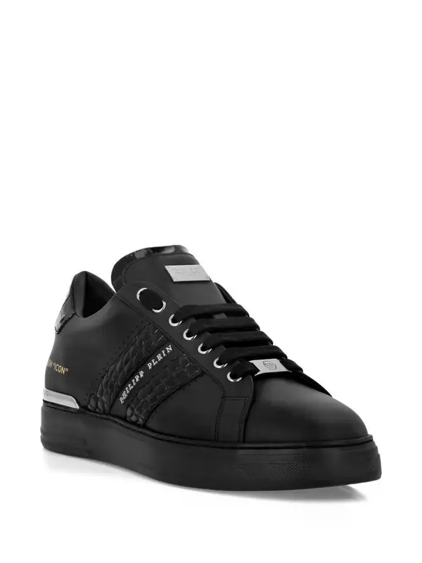 Philipp Plein Leather Low-top Sneakers - Black