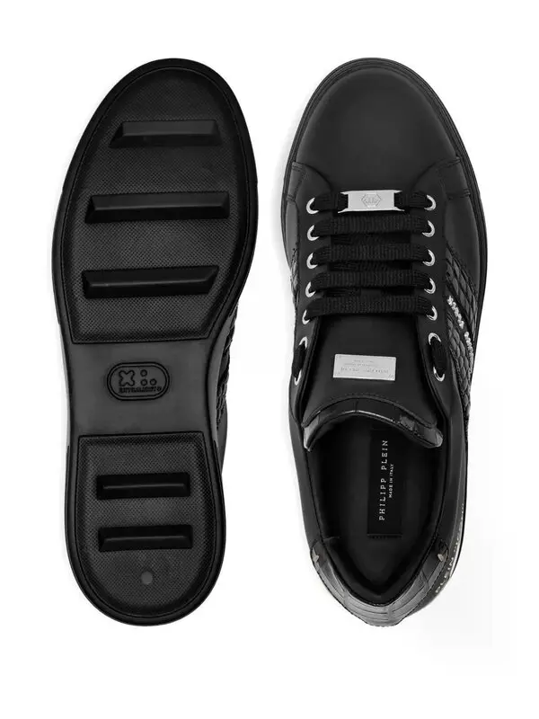 Philipp Plein Leather Low-top Sneakers - Black