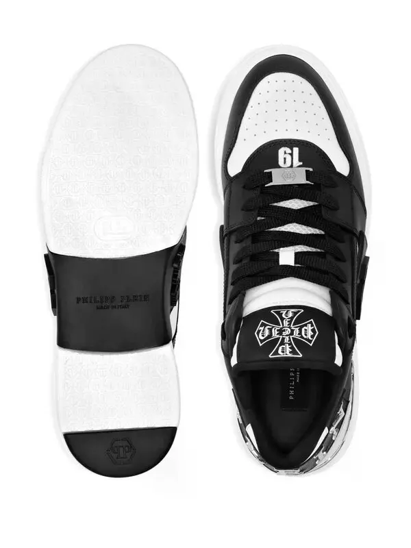 Philipp Plein Skull-plaque Leather Sneakers