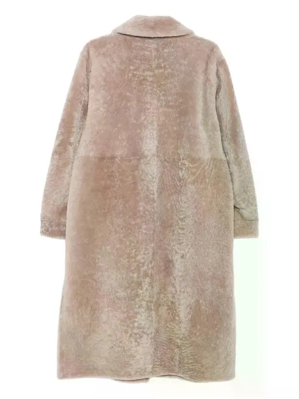 MANZONI 24 Shearling Collared Coat - Neutrals