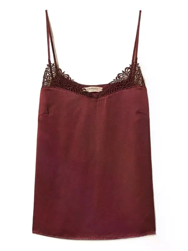 TWINSET Lace-trimmed Top