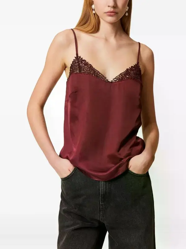 TWINSET Lace-trimmed Top