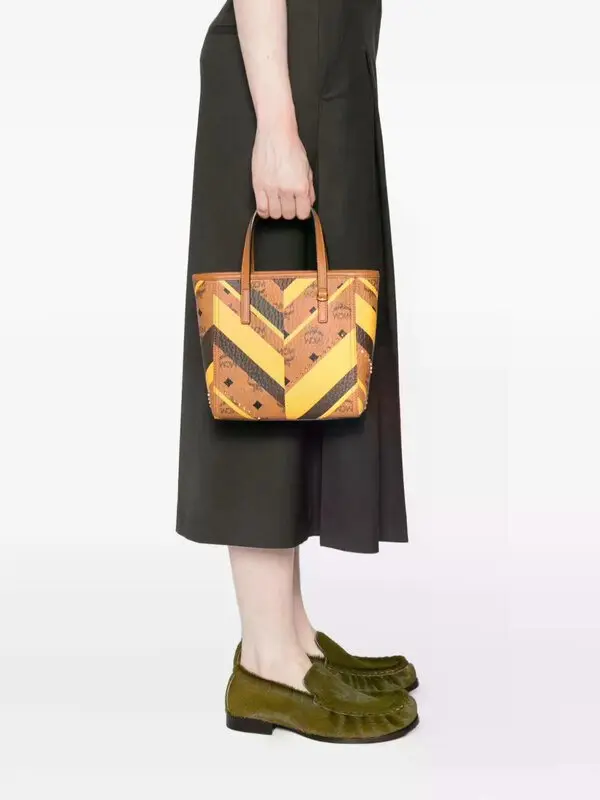 Mcm Chevron-pattern Tote