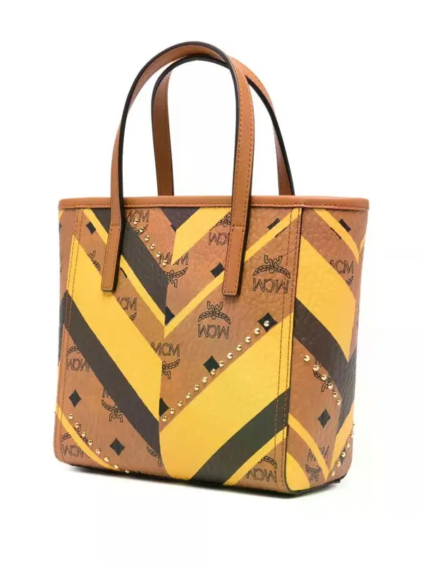 Mcm Chevron-pattern Tote