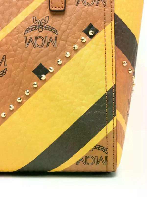 Mcm Chevron-pattern Tote