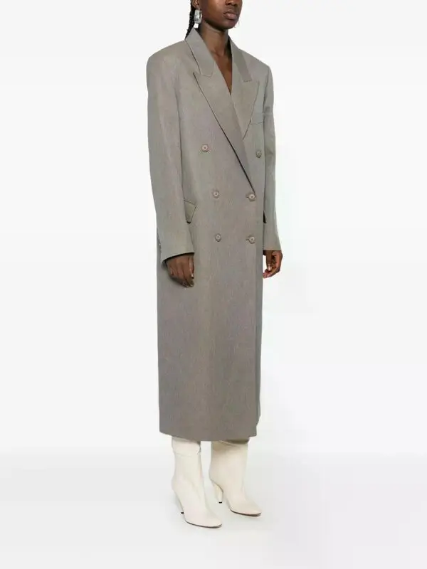 THE FRANKIE SHOP Double-breasted Peak-lapel Coat