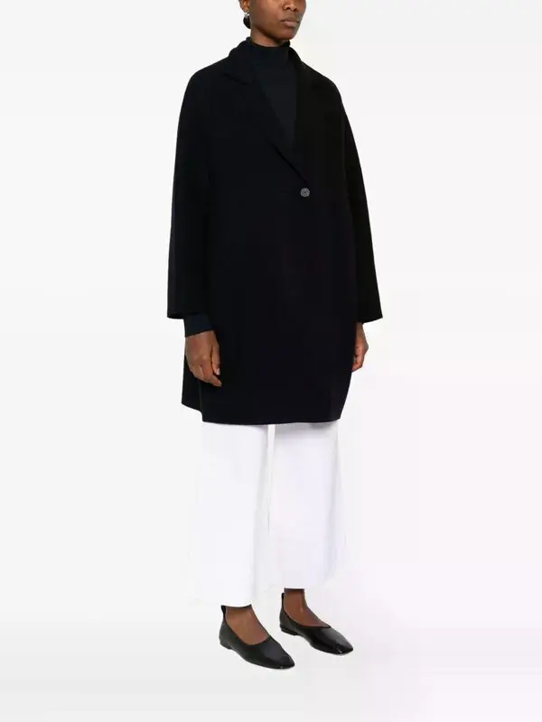 Harris Wharf London Single-breasted Coat - Blue