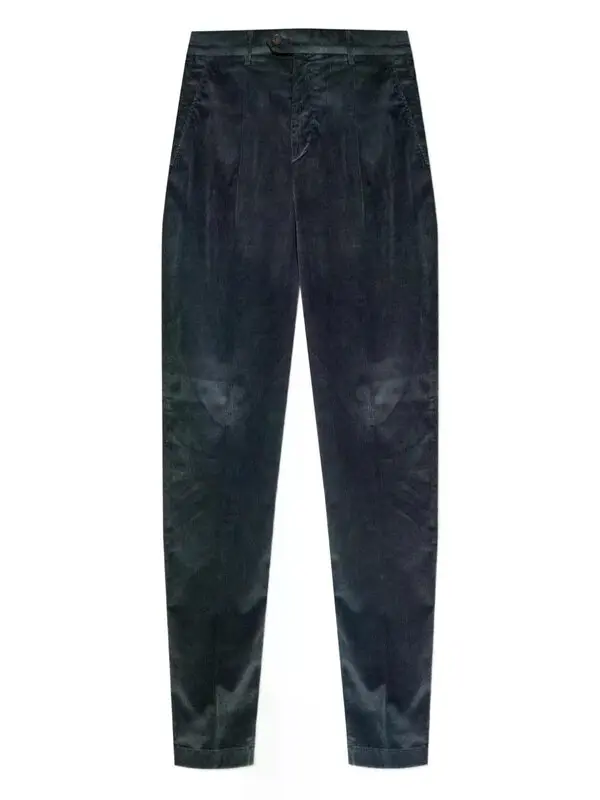 Eleventy Pleated Corduroy Trousers - Blue