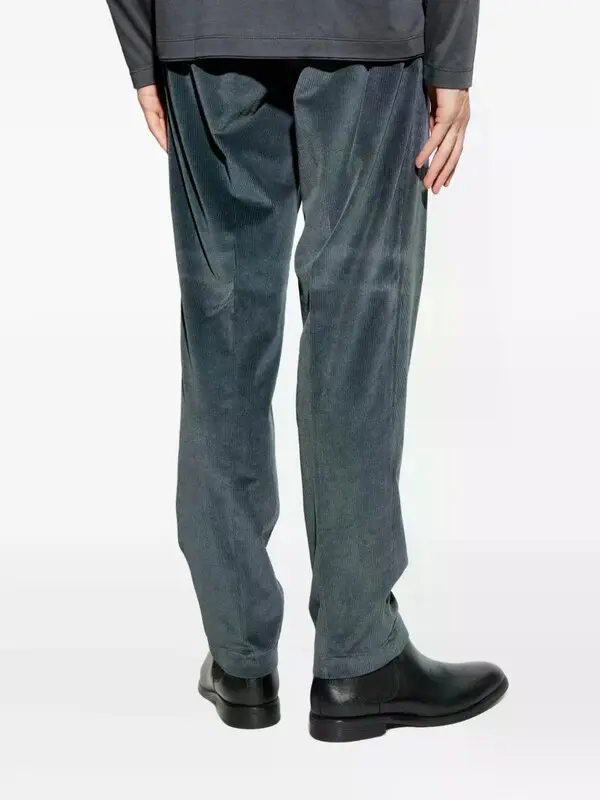 Eleventy Pleated Corduroy Trousers - Blue