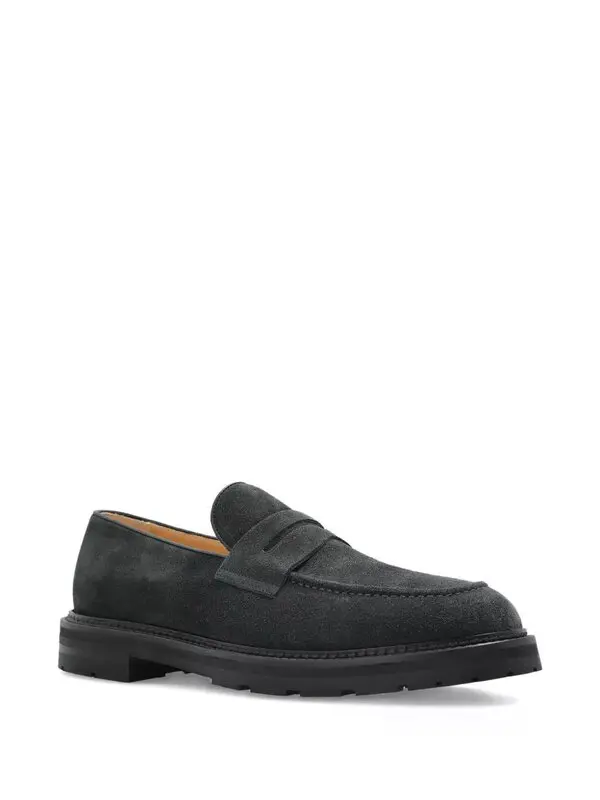 Eleventy Suede Penny Loafers - Blue