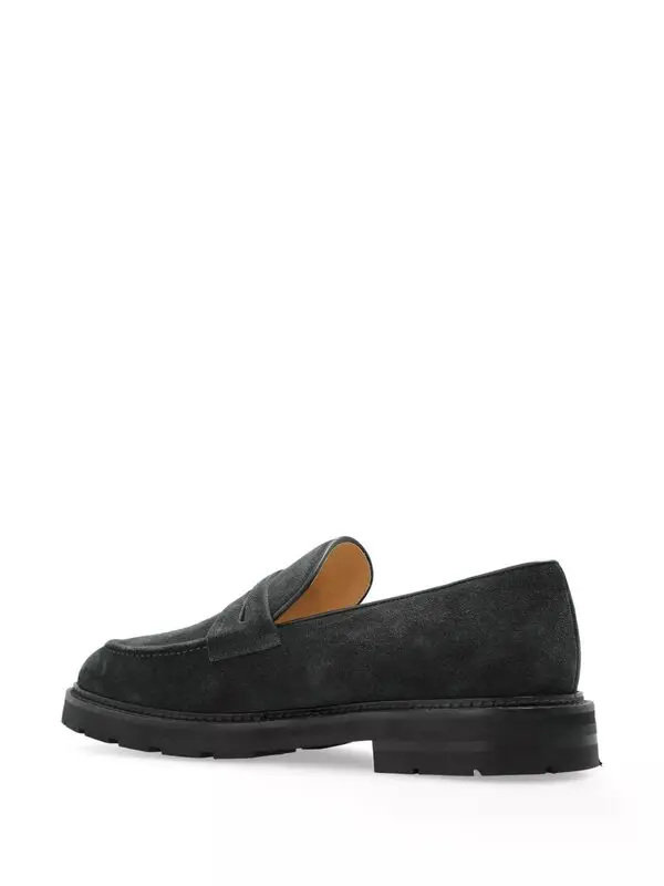 Eleventy Suede Penny Loafers - Blue
