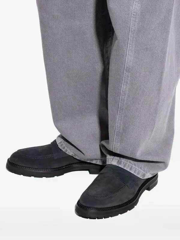 Eleventy Suede Penny Loafers - Blue