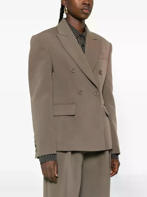 THE FRANKIE SHOP Doyer Peak-lapel Double-breasted Blazer