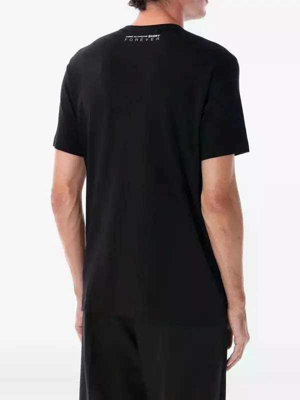 Comme Des Garçons Logo-lettering T-shirt - Black