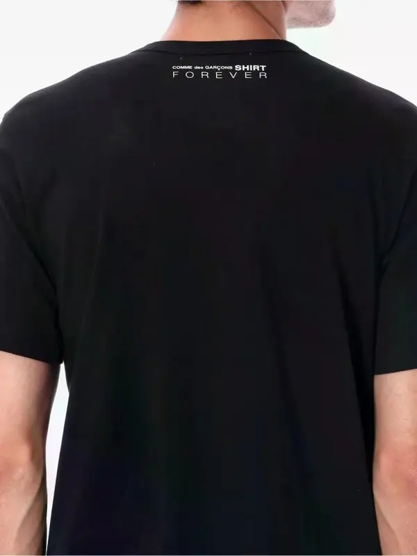 Comme Des Garçons Logo-lettering T-shirt - Black