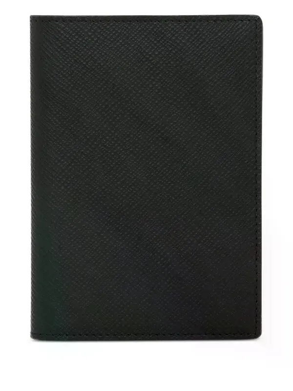 Smythson Panama Passport Cover - Black
