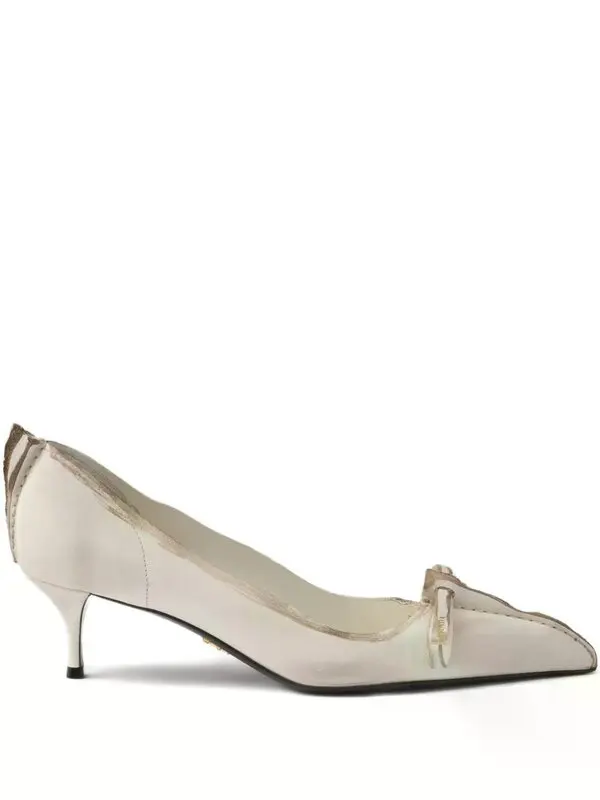 Prada 55mm Antiqued Leather Pumps