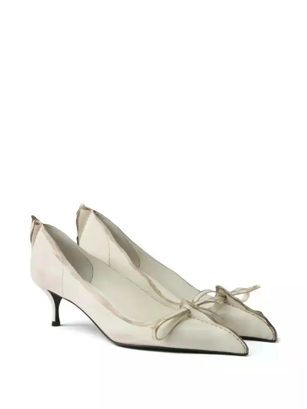 Prada 55mm Antiqued Leather Pumps