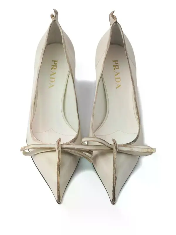 Prada 55mm Antiqued Leather Pumps