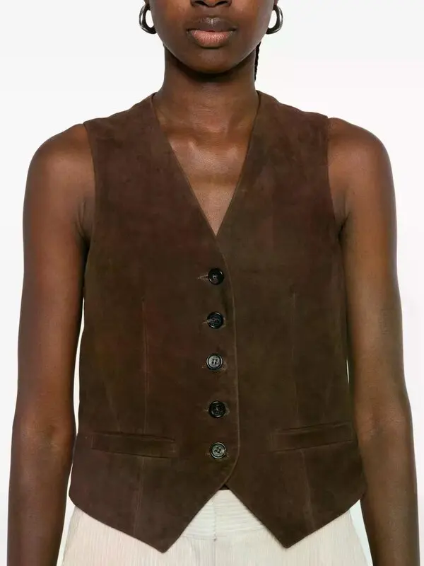 Giuseppe Di Morabito Button-fastening Suede Waistcoat
