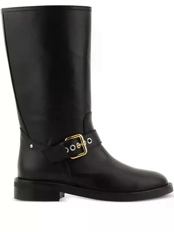 PAUL WARMER City Buckle-fastening Leather Boots