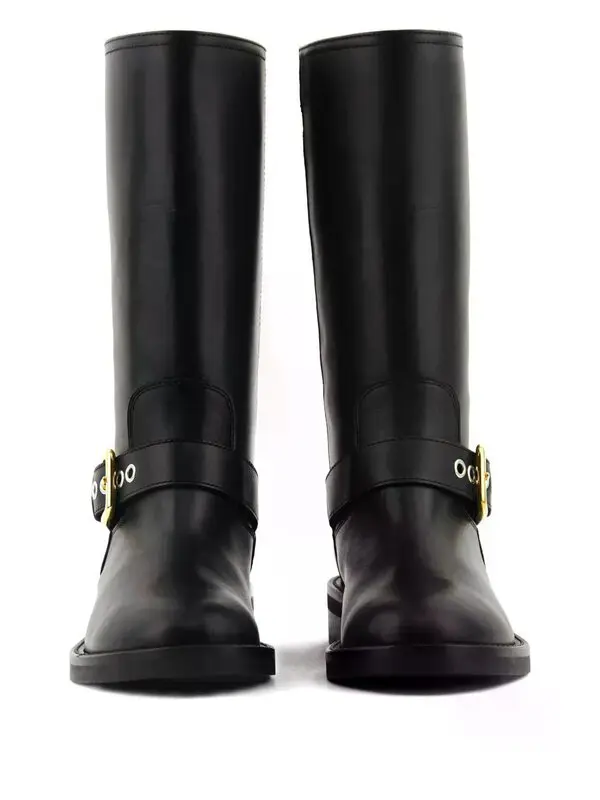 PAUL WARMER City Buckle-fastening Leather Boots
