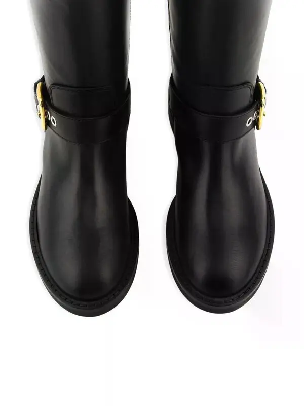 PAUL WARMER City Buckle-fastening Leather Boots