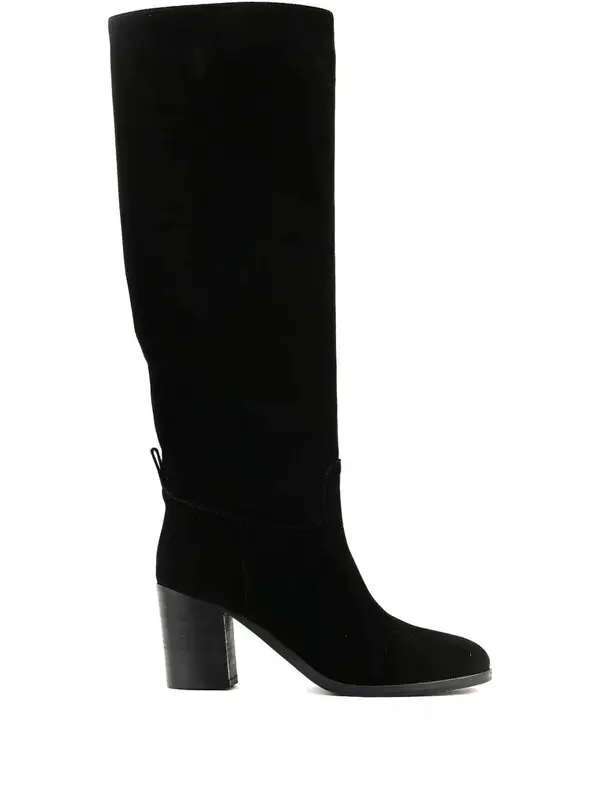 PAUL WARMER 75mm Kate Suede Knee-high Boots - Black