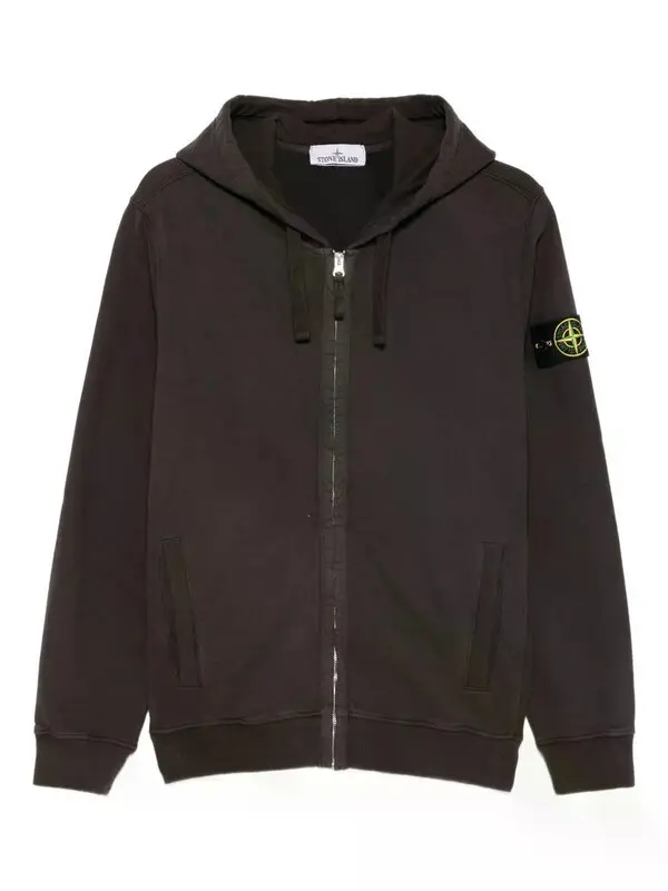 Stone Island Zip-up Hoodie - Grey