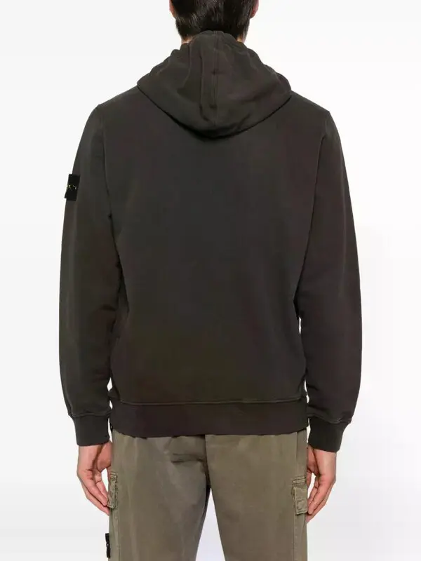 Stone Island Zip-up Hoodie - Grey