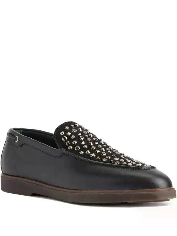 GIUSEPPE ZANOTTI Studded Leather Loafers