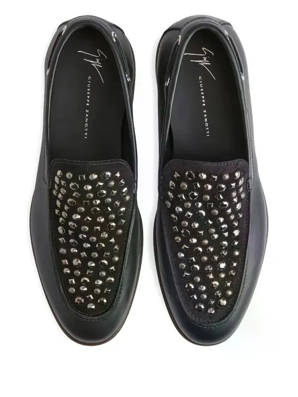 GIUSEPPE ZANOTTI Studded Leather Loafers