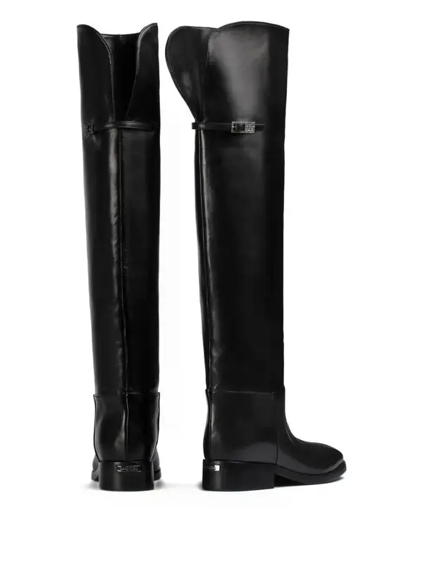 LE SILLA Charlotte Buckle-detail Boots - Black
