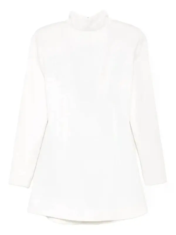 VESTIAIRE D'UN OISEAU LIBRE High-neck Long-sleeve Dress - Neutrals