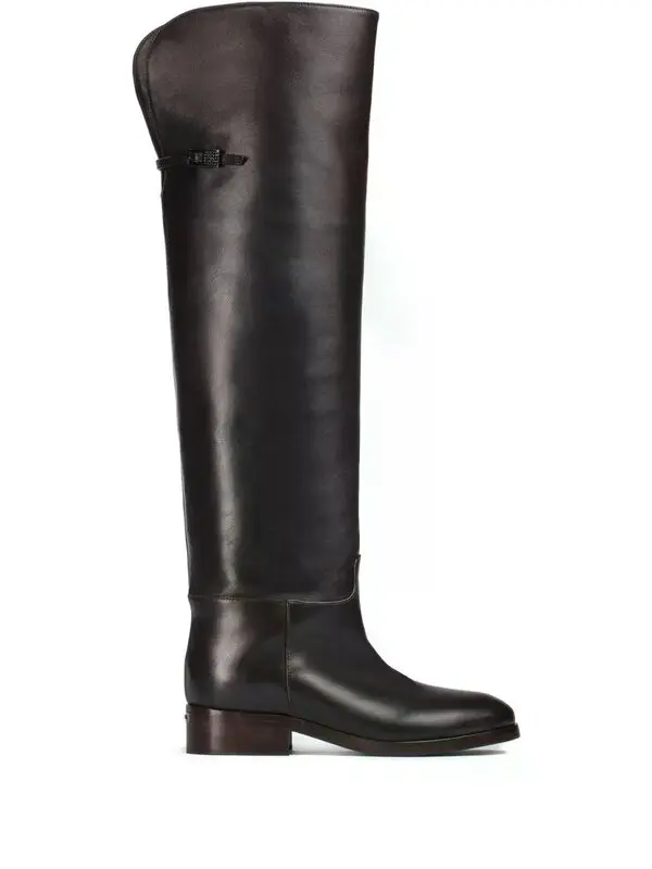 LE SILLA Charlotte Buckle Detail Over-the-knee Boots - Brown