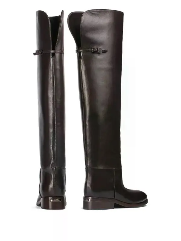 LE SILLA Charlotte Buckle Detail Over-the-knee Boots - Brown
