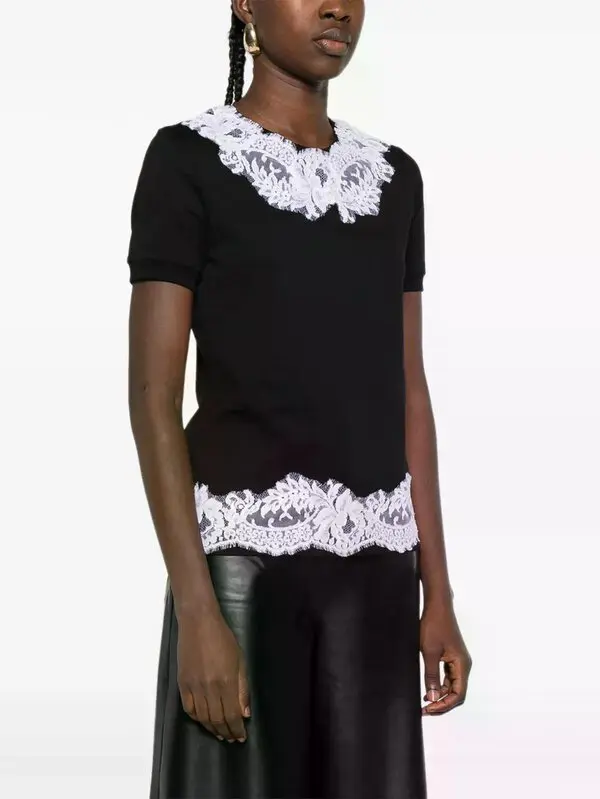 Dolce & Gabbana Dna Lace-trimmed T-shirt