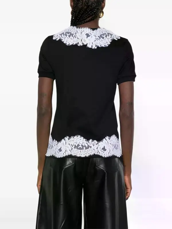 Dolce & Gabbana Dna Lace-trimmed T-shirt