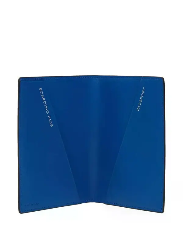 Smythson Crocodile-embossed Passport Cover - Blue