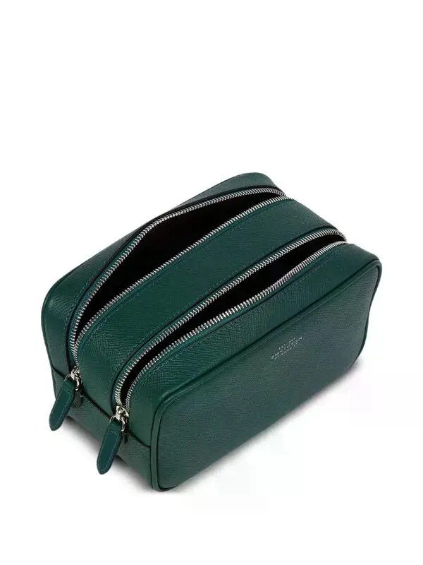 Smythson Double-zip Panama Wash Bag